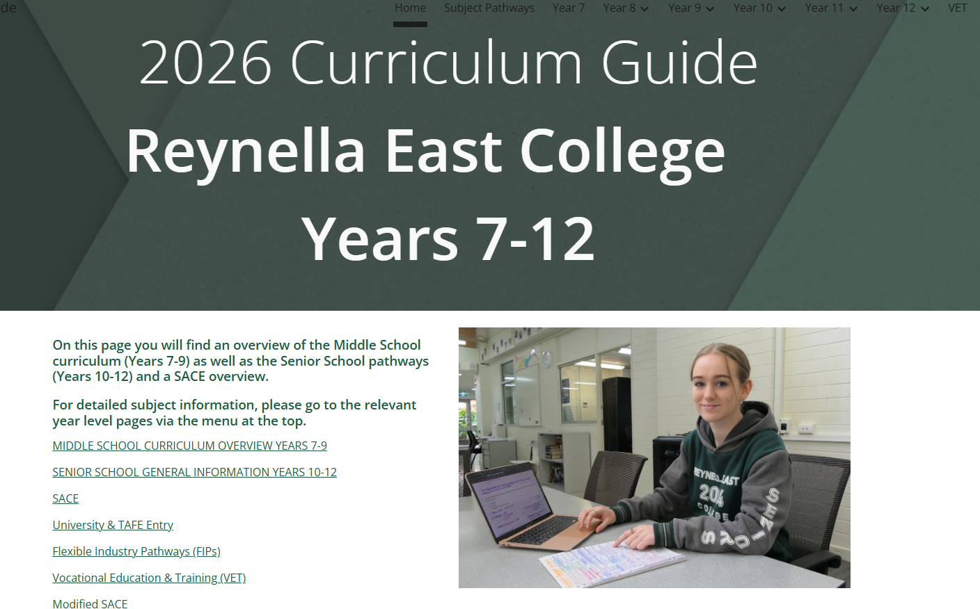 The REC 2026 curriculum guide is live - Reynella East College